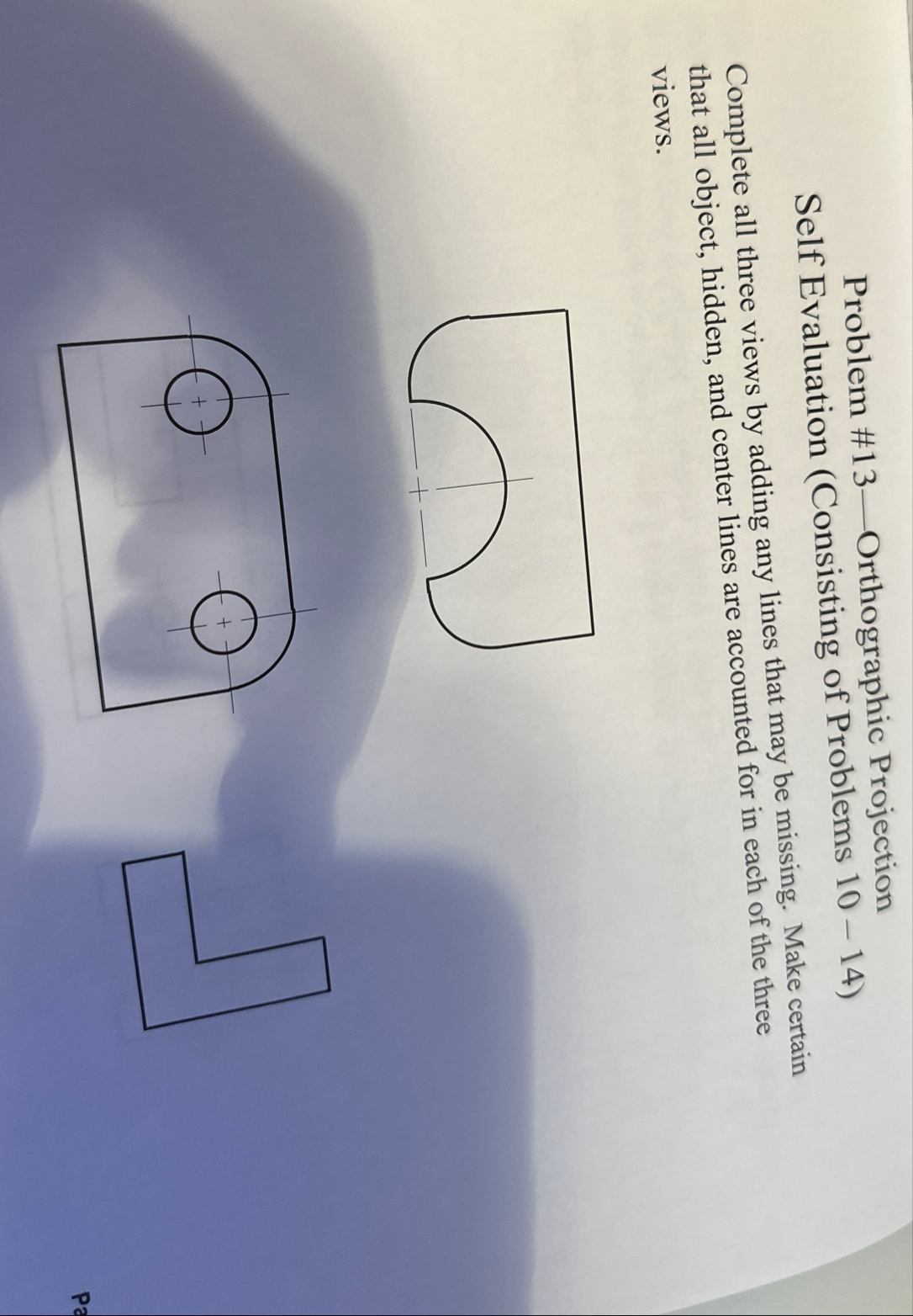 Solved Problem #13-Orthographic ProjectionSelf Evaluation | Chegg.com