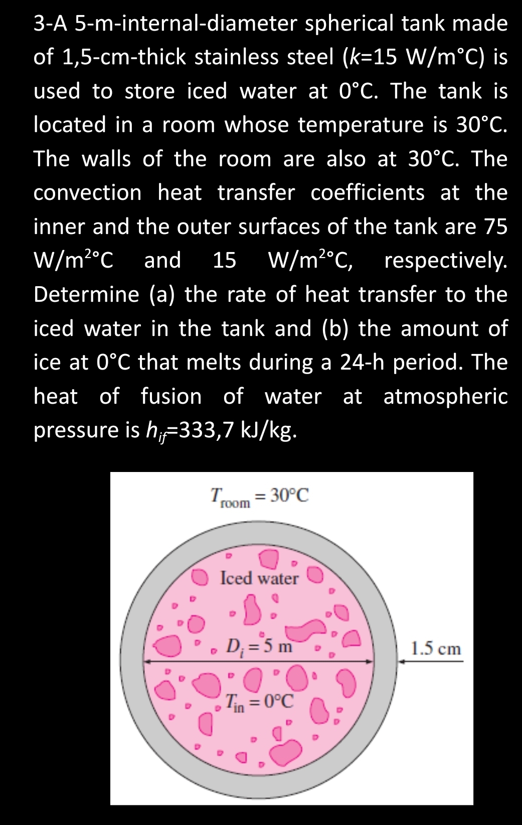 3-A 5-m-internal-diameter spherical tank made of | Chegg.com