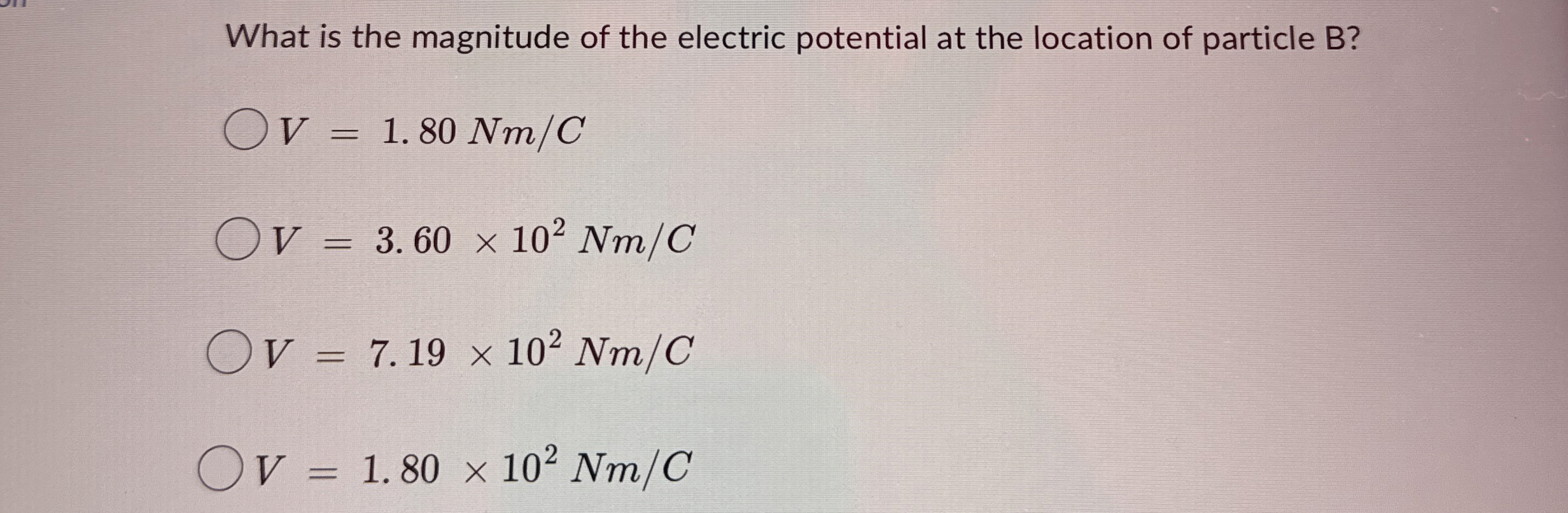Solved What is the magnitude of the electric potential at | Chegg.com