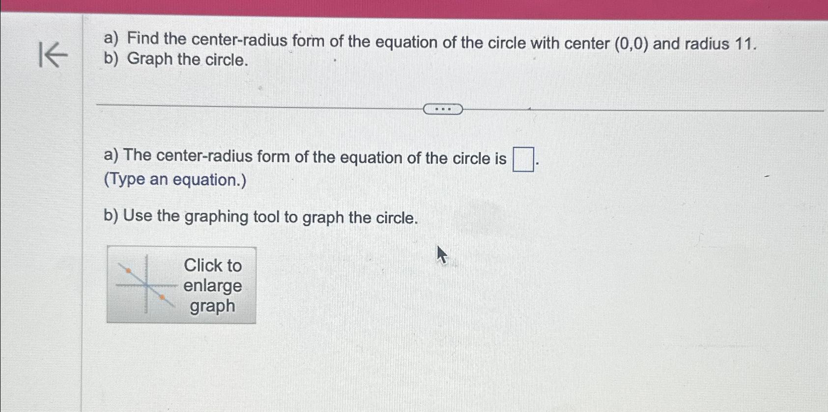 Solved a) ﻿Find the center-radius form of the equation of | Chegg.com