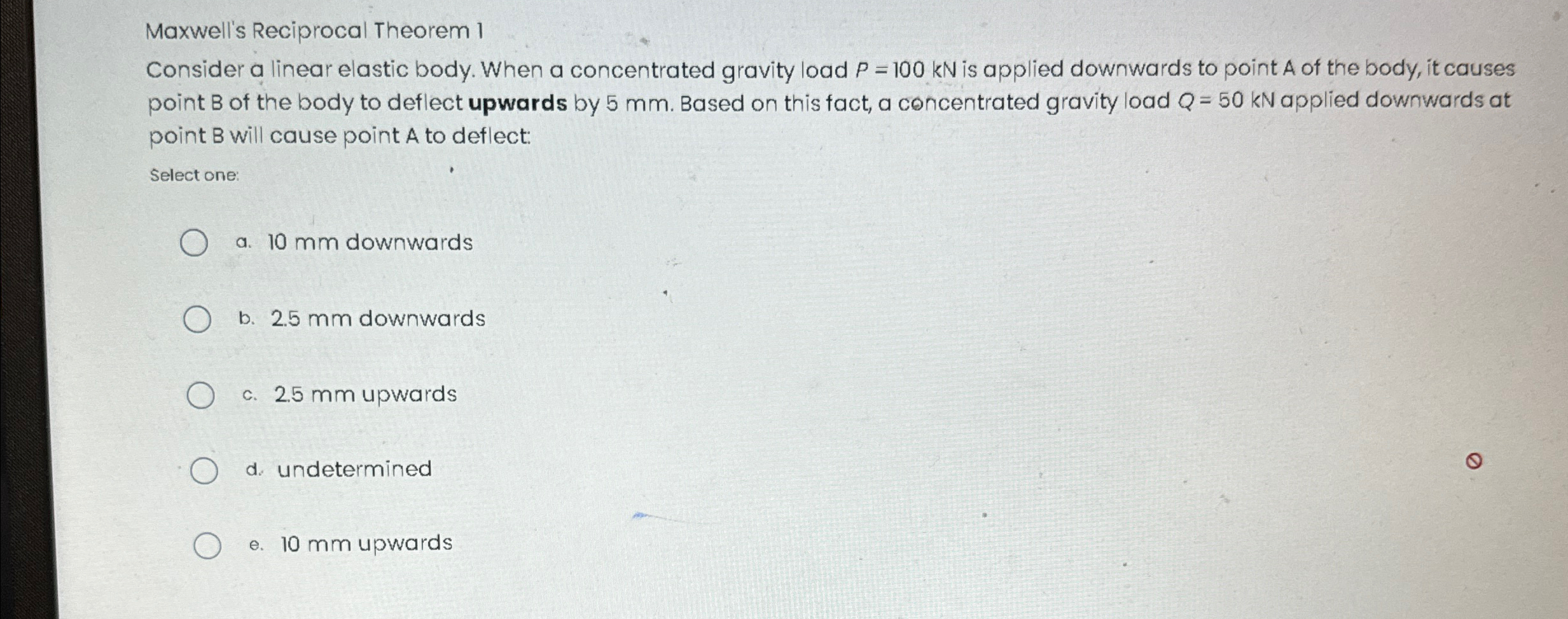 Solved Maxwell's Reciprocal Theorem 1Consider a linear | Chegg.com