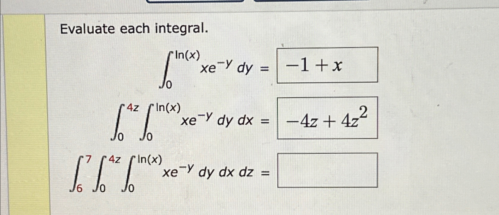 Solved Evaluate each | Chegg.com