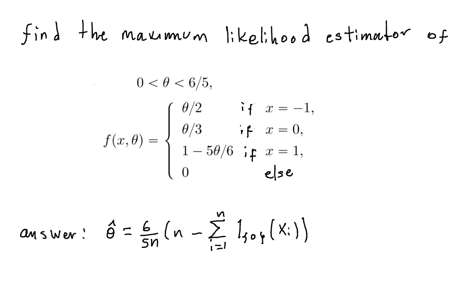 Solved find the maurunum likelihood estimator | Chegg.com