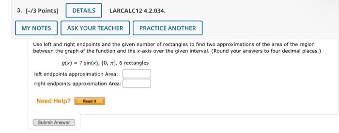 Solved Use left and right endpoints and the given number of | Chegg.com