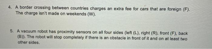 Solved Complete the following logic statements for each | Chegg.com