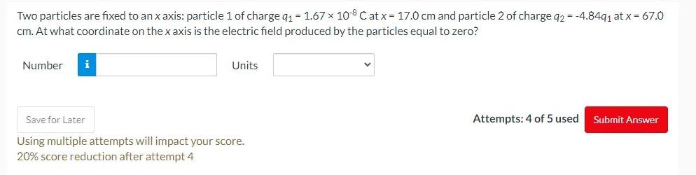 Solved Two particles are fixed to an x axis: particle 1 of | Chegg.com