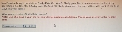 Solved Ron Prentice bought goods from Shelly Katz. On June | Chegg.com