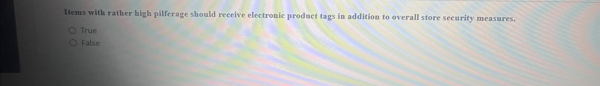 Solved Items with rather high pilferage should receive | Chegg.com