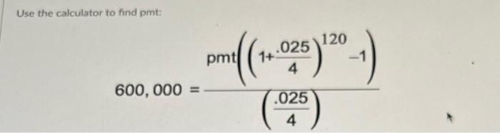 Solved Use the calculator to find pmt: | Chegg.com