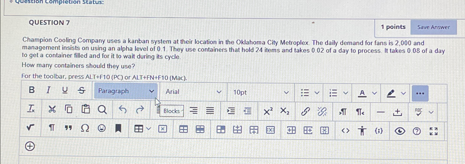 Solved Completion Status:QUESTION 71 ﻿pointsChampion Cooling | Chegg.com