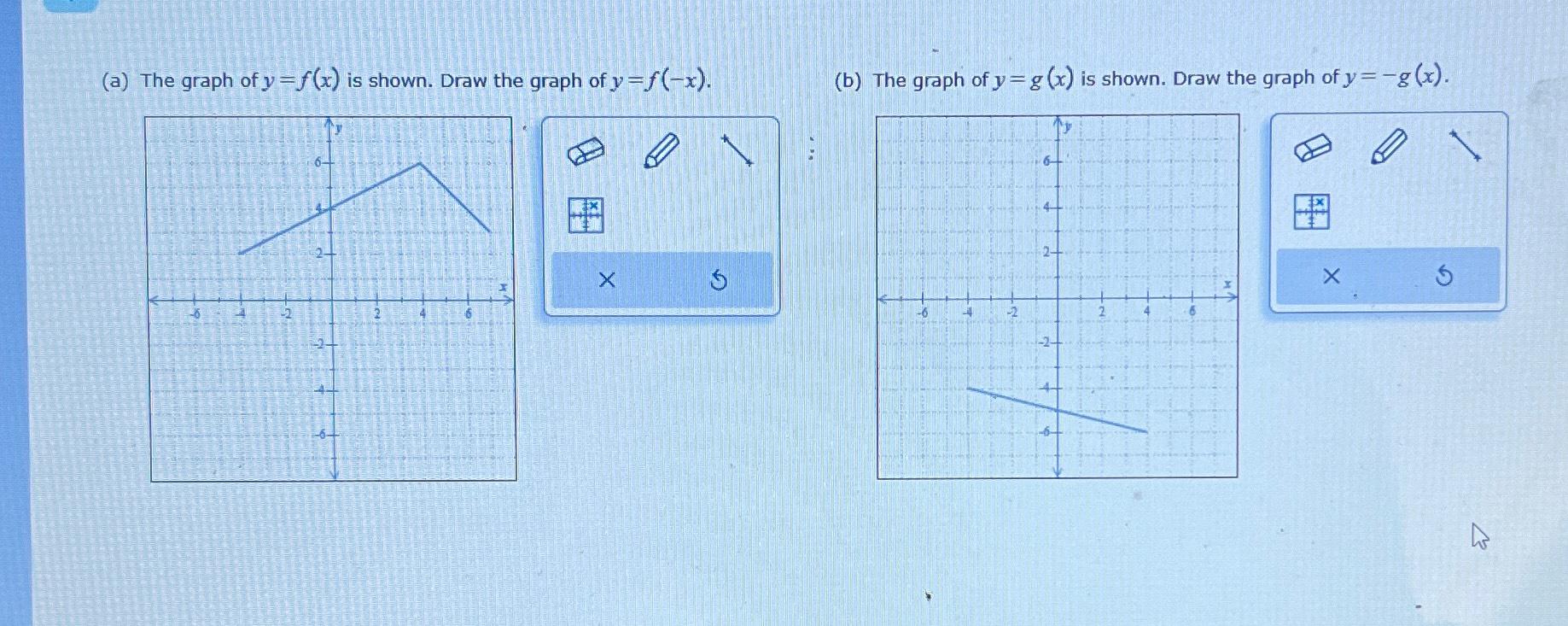 Solved A) ﻿the graph of y= ﻿f(x) ﻿is shown. Draw the graph | Chegg.com