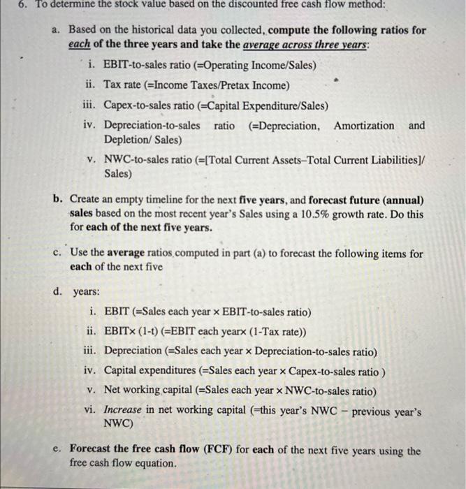 To determine the stock value based on the discounted | Chegg.com