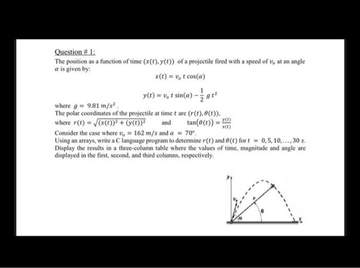 Solved Question # 1: The position as a function of time | Chegg.com