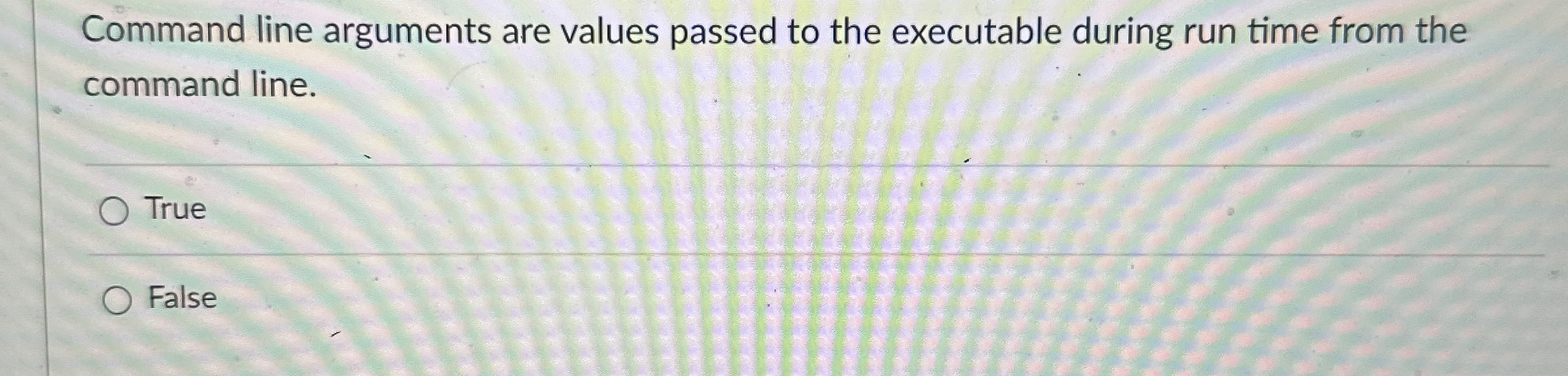 Solved Command line arguments are values passed to the | Chegg.com