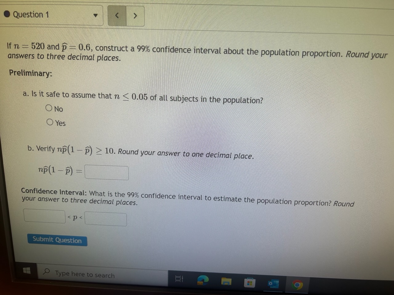 Solved If n=520 ﻿and widehat(p)=0.6, ﻿construct a 99% | Chegg.com