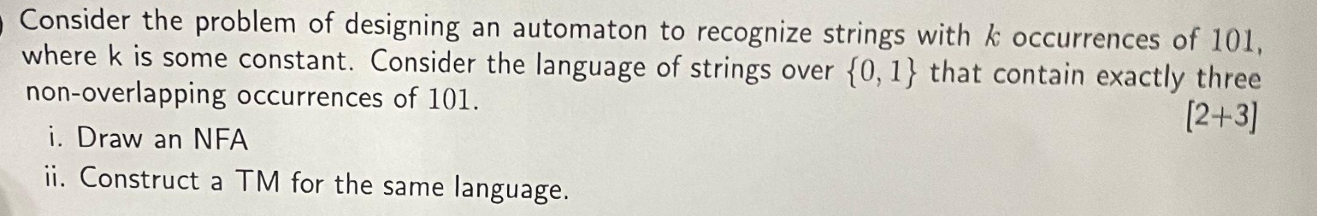 Solved Consider the problem of designing an automaton to | Chegg.com