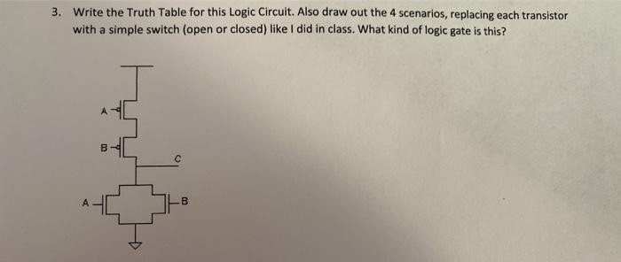 Solved 3. Write the Truth Table for this Logic Circuit. Also | Chegg.com