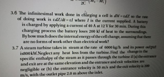 Solved 3.6 ﻿The infinitesimal work done in charging a cell | Chegg.com