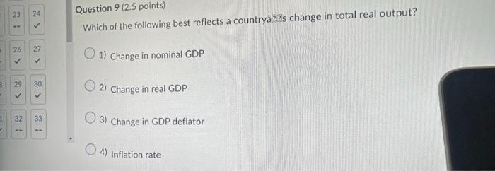 Solved Question 9 (2.5 points) Which of the following best | Chegg.com