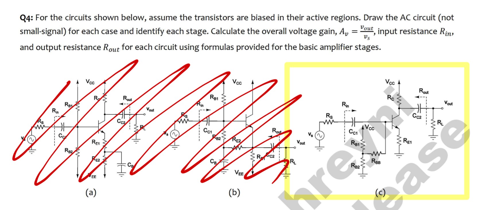 Solved Q4: For the circuits shown below, assume the | Chegg.com