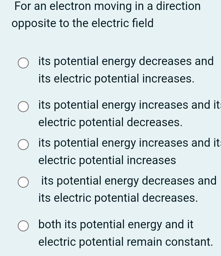 Solved For an electron moving in a directionopposite to the | Chegg.com