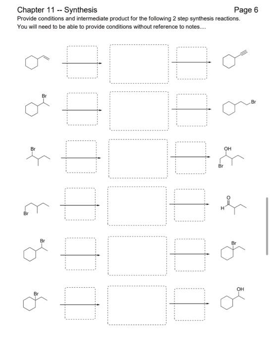 Solved Chapter 11− Synthesis Provide conditions and | Chegg.com