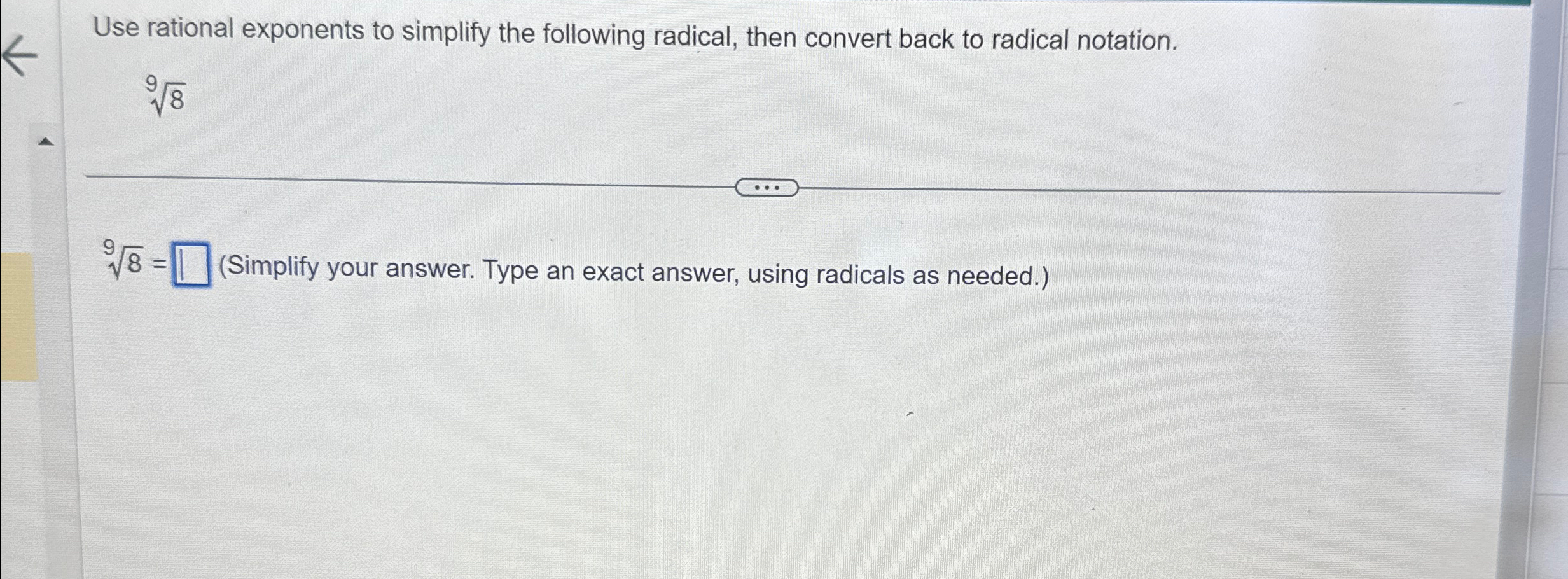 Solved Use rational exponents to simplify the following | Chegg.com