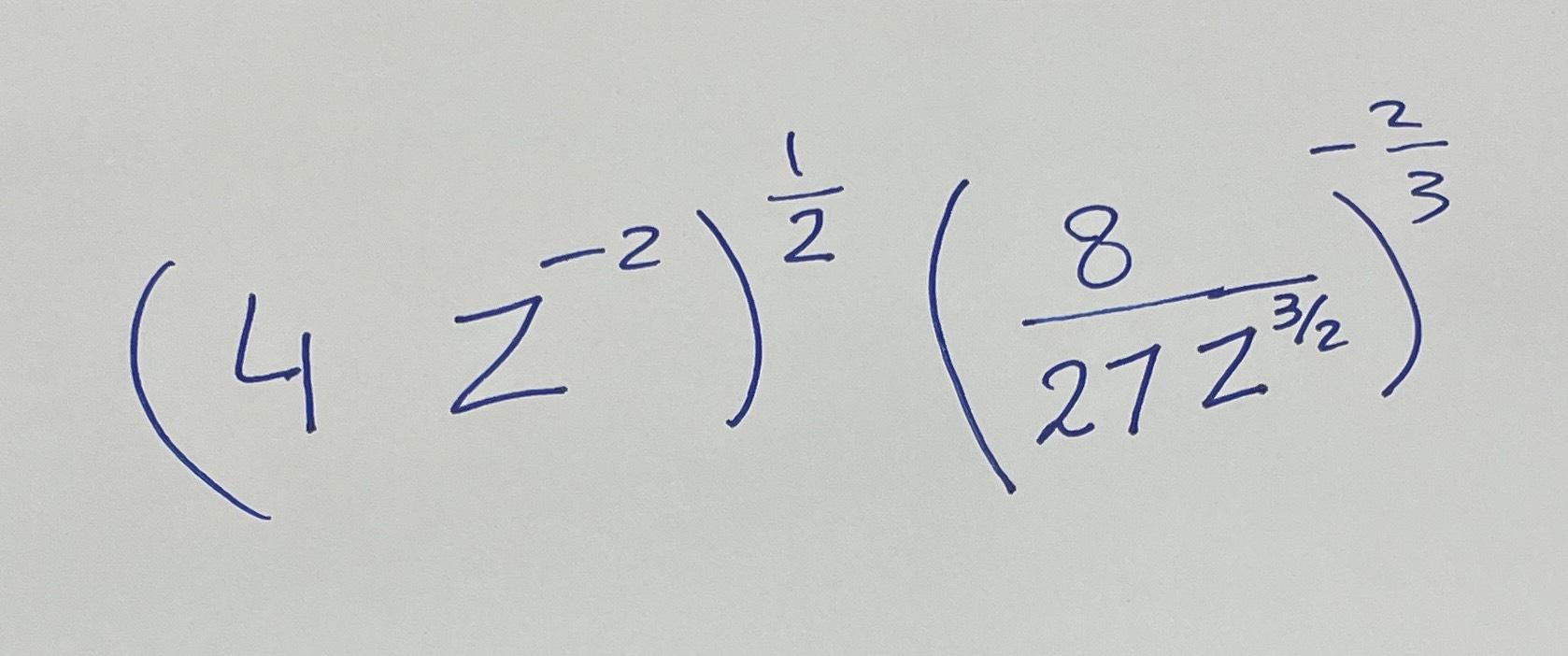 (4z-2)12(827z32)-23 | Chegg.com