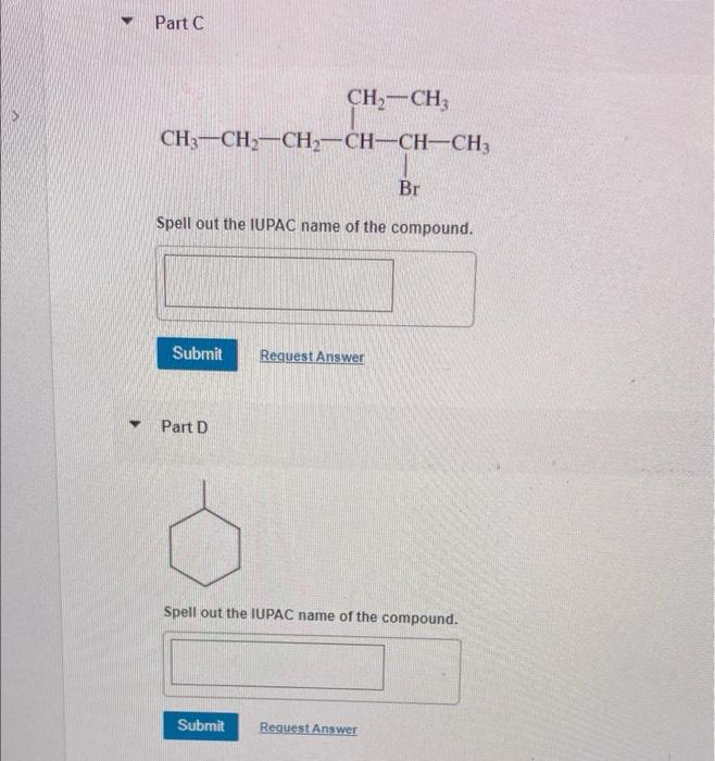Solved CH₂-CH₂-C-CH, CH₂ Spell out the IUPAC name of the | Chegg.com