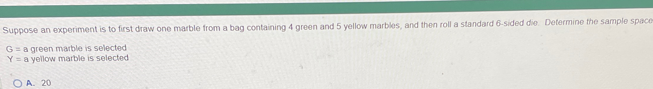 Solved Suppose an experiment is to first draw one marble | Chegg.com