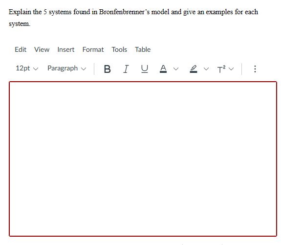 Child Development Explain the 5 ﻿systems found in | Chegg.com