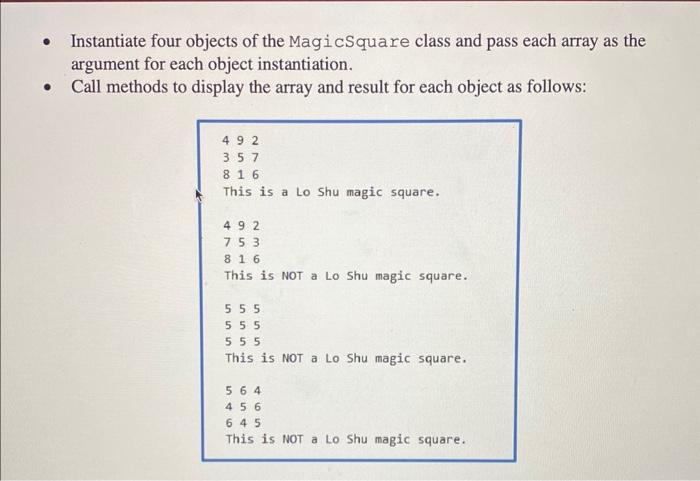 Solved please please kindly create two separate classes in | Chegg.com