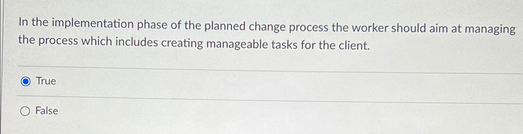 Solved In the implementation phase of the planned change | Chegg.com