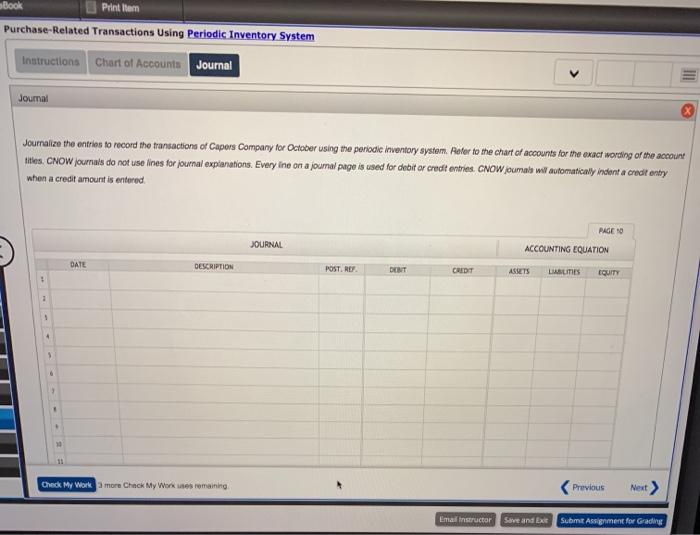 Solved Purchase-Related Transactions Using Periodic | Chegg.com