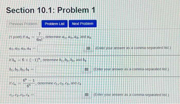 Solved Section 10.1: Problem 1 Previous Problem (1 point) If | Chegg.com