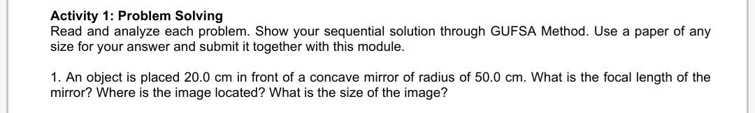 Solved Activity 1: Problem Solving Read and analyze each | Chegg.com