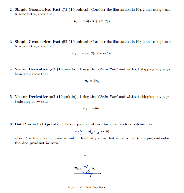 2. Simple Geometrical Fact \#1 (10 points). Consider | Chegg.com