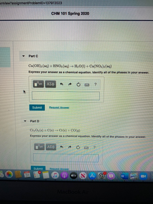 Solved How many moles of O2 are needed to react with 2.75 | Chegg.com