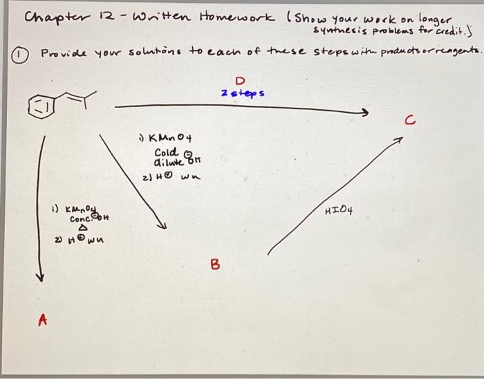 Solved Chapter 12 - Written Homework (Show your work on | Chegg.com