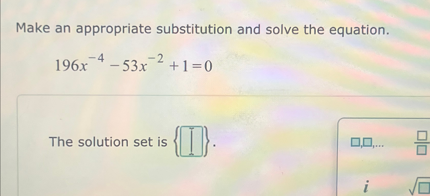 Solved Make an appropriate substitution and solve the | Chegg.com