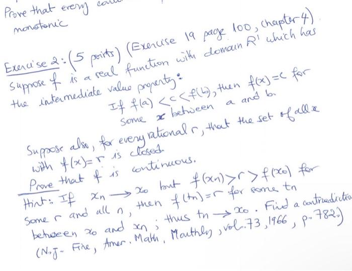 monotonic Exercise 2: (5 prists) (Exencise 19 paoge | Chegg.com