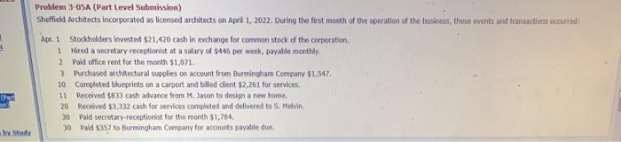 Solved Problem 3-OSA (Part Level Submission) Sheffield | Chegg.com