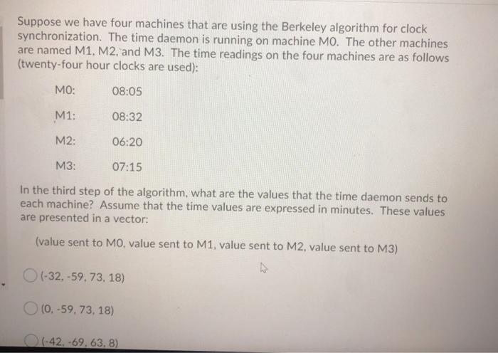Suppose we have four machines that are using the | Chegg.com