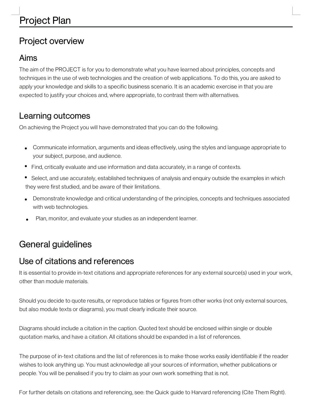Project Plan Project overview Aims The aim of the | Chegg.com