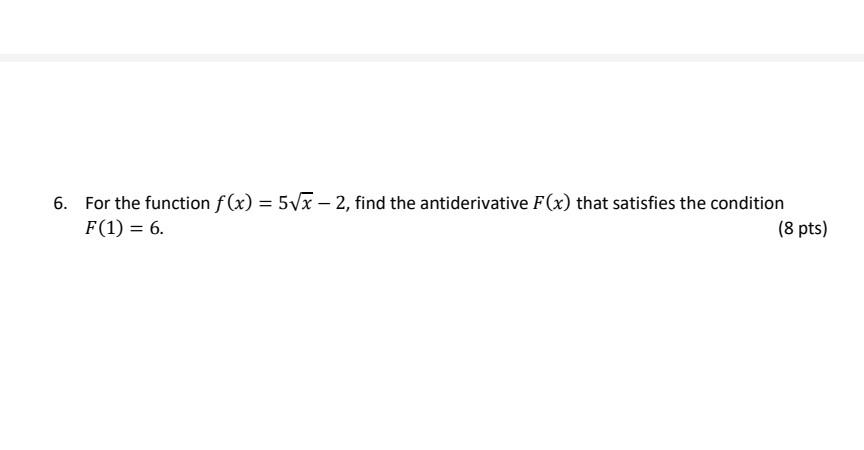 Solved 6. For the function f(x)=5x−2, find the | Chegg.com