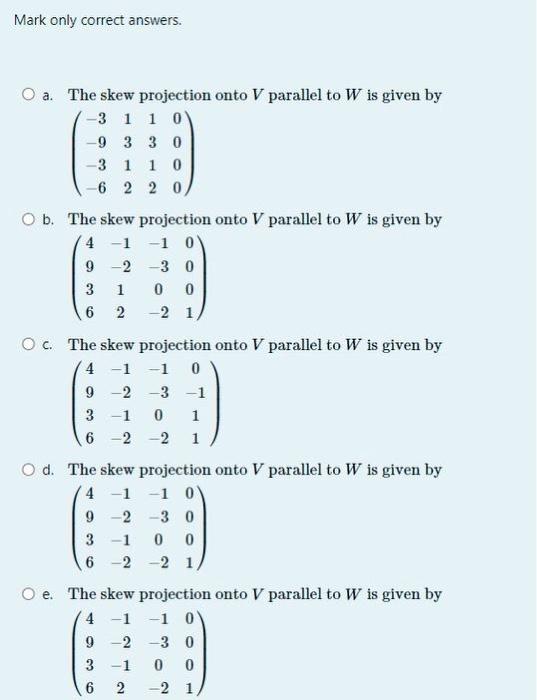Solved Consider the linear subspaces | Chegg.com