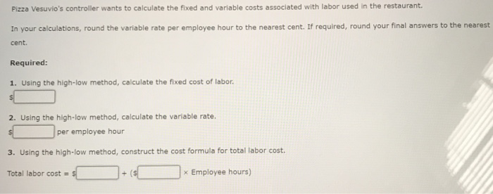 Solved Using Regression to Calculate Fixed Cost Calculate | Chegg.com