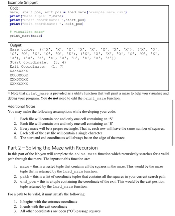 Solved Solve Using Recursion In Python An Example Csv File 4123