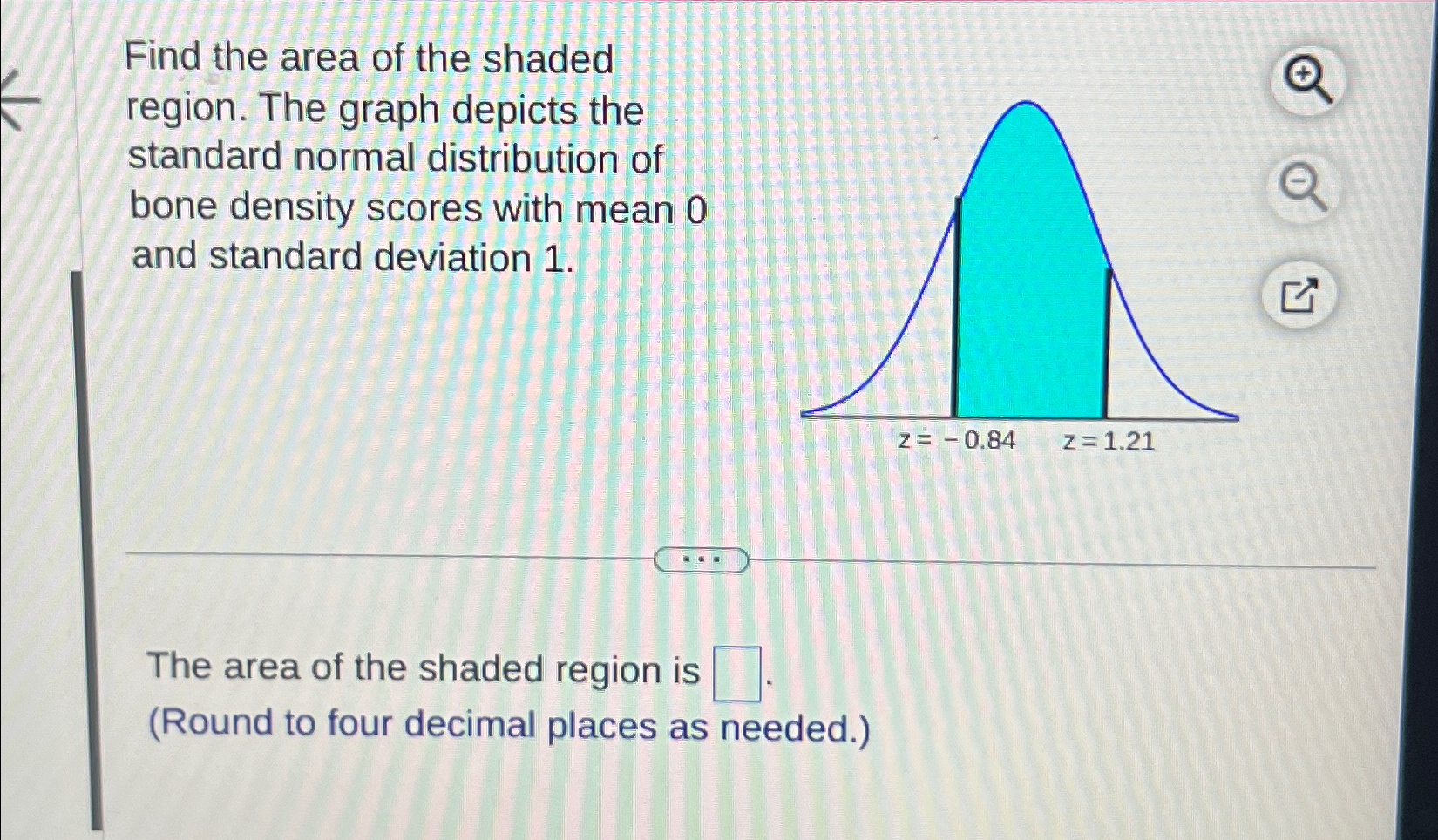 Find the area of the shaded region. The graph depicts | Chegg.com