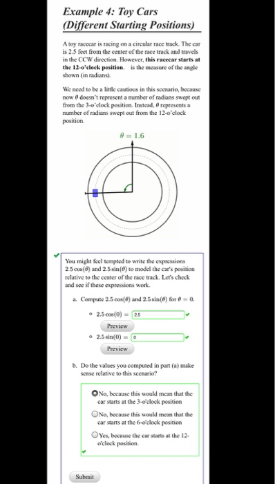 Solved Example 4: Toy Cars (Different Starting Positions) A | Chegg.com